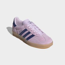 Sneaker adidas originals "GAZELLE INDOOR W", Damen, Gr. 42, ice lavender, victory blau, gum4, Leder, Schuhe Sneaker