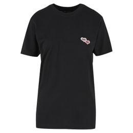 T-Shirt MisterTee "MisterTee Damen Ladies F U Tee", Damen, Gr. L, schwarz, 100% Baumwolle, unifarben, normal, Rundhals, Shirts T-Shirt