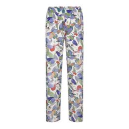 Schlupfhose GOLDNER "Kurzgr&ouml;&szlig;e Schlupfhose mit floralem Print", Damen, Gr. 21, K-Gr, bunt (bunt, gemustert), Obermaterial: 100% Viskose CV., gerade, Hosen Schlupfhose, Eingriffstaschen an der Seite