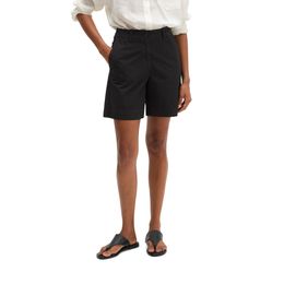 Marc O'Polo Shorts MARC O'POLO "aus Organic Cotton-Lyocell-Leinen-Mix", Damen, Gr. 40, Normalgr&ouml;&szlig;en, schwarz, Twill, Obermaterial: 97% Baumwolle, 3% Elasthan, unifarben, regular fit kurz, Hosen Shorts