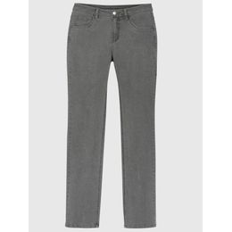 Bequeme Jeans Classic Basics, Damen, Gr. 19, Kurzgr&ouml;&szlig;en, grau, denim, 81% Baumwolle, 17% Polyester, 2% Elasthan, unifarben, lang, Jeans