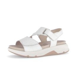 Trekkingsandale Gabor "Trekkingsandale", Damen, Gr. 38,5, creme, Schuhe