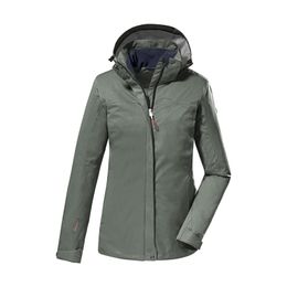 Funktionsjacke Killtec "KOS 133 KG WMN JCKT", Damen, Gr. 19, gr&uuml;n, Obermaterial: 100% Polyester.Futter: 100% Polyester, Jacken Funktionsjacke, wasserdichte Funktionsjacke in Kurzgr&ouml;&szlig;e: verk&uuml;rzte &Auml;rmel u Rumpf