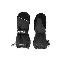 Skihandschuhe ZIGZAG "Shildon", M&auml;dchen, Gr. 104/116, schwarz, 100% Polyester, mehrfarbig, Handschuhe, mit reflektierenden Elementen