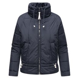 Steppjacke Navahoo "Luftzauber 14", Damen, Gr. M (38), blau (navy), Obermaterial: 100% Polyester. Innenfutter: 100% Polyester. &Auml;rmelfutter: 100% Polyester. Wattierung: 100% Polyester, oversize h&uuml;ftlang, hoch geschlossener Ausschnitt, &Auml;rmel ohne &Auml;rmelschlitz normaler Saum, Jacken Steppjacke, Gesteppte Damen &Uuml;bergangsjacke