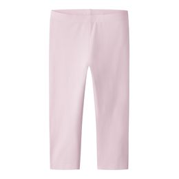Caprileggings name it "NKFVIVIAN CAPRI LEGGING FF NOOS", M&auml;dchen, Gr. 104, N-Gr, pirouette, Jersey, Obermaterial: 95% Baumwolle, 5% Elasthan, unifarben, slim fit wadenlang, Hosen, aus elastischer Baumwollmischung, schmale Passform, wadenlang