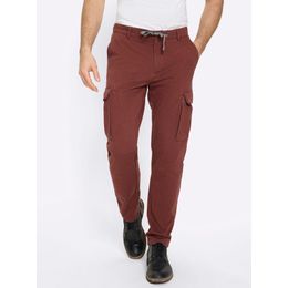 Cargohose Marco Donati, Herren, Gr. 24, Unterbauchgr&ouml;&szlig;en, rotbraun, meliert, 76% Baumwolle, 22% Polyester, 2% Elasthan, unifarben, Hosen Cargohose