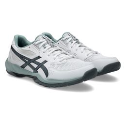 Hallenschuh asics "GEL-ROCKET 12", Herren, Gr. 42,5, wei&szlig;, steel grau, Synthetik, Schuhe Hallenschuh, besonders geeignet f&uuml;r Handball und Volleyball