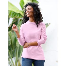 Strickpullover Heine "Pullover", Damen, Gr. 38, ros&eacute;, 50% Viskose, 25% Polyester, 25% Polyamid, unifarben, Pullover Strickpullover