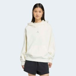 Kapuzensweatshirt adidas Sportswear "W AK 3S OH HD", Damen, Gr. XS, sanftes wei&szlig;, sanftes wei&szlig;, Obermaterial: 100% Baumwolle, normal, Rundhals, angesetztes B&uuml;ndchen, Sweatshirts