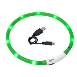 Karlie Visio Light LED Leuchthalsband gr&uuml;n