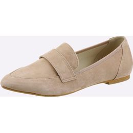Slipper Andrea Conti, Damen, Gr. 36, taupe, Leder, Veloursleder, Schuhe Slipper