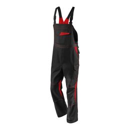 K&Uuml;BLER WORKWEAR K&uuml;bler IMAGE DRESS Latzhose schwarz/mittelrot 44 ; K&uuml;bler Workwear (3347 3411-9955-44)