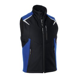 K&Uuml;BLER WORKWEAR K&uuml;bler Softshell Weste BODYFORCE schwarz/kbl.blau Form 7125 Gr&ouml;&szlig;e S ; K&uuml;bler Workwear (7125 5375-9946-S)
