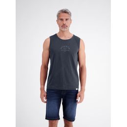Tanktop Lerros, Herren, Gr. L, classic navy, Single Jersey, Obermaterial: 100% Baumwolle, bedruckt, regular fit h&uuml;ftbedeckend, Rundhals, Tops Tanktop, Sommershirt/&auml;rmellos mit Frontprint