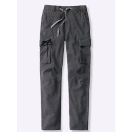 Cargohose Marco Donati, Herren, Gr. 48, Normalgr&ouml;&szlig;en, anthrazit, meliert, 76% Baumwolle, 22% Polyester, 2% Elasthan, unifarben, Hosen Cargohose