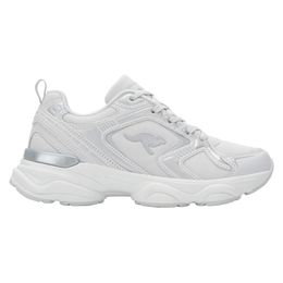 Sneaker Kangaroos "K-GUW AUREA", Damen, Gr. 37, wei&szlig;, silber, Mesh, Synthetik, Schuhe Sneaker, Memory Foam