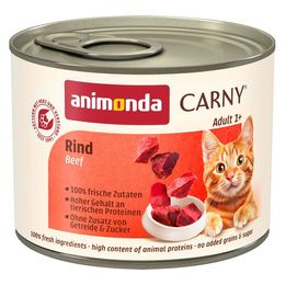 animonda Carny Adult Rind Katzen-Nassfutter zuckerfrei 6x200g