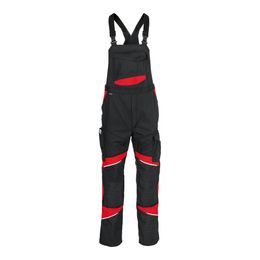 K&Uuml;BLER WORKWEAR K&uuml;bler Latzhose ACTIVIQ cotton+ schwarz/mittelrot 52 ; K&uuml;bler Workwear (3450 3421-9955-52)