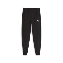 Trainingshose Puma "TEAMGOAL CASUALS PANTS JR", Kinder, Gr. 164, N-Gr, Puma schwarz, Puma wei&szlig;, Sweatware, Obermaterial: 100% Baumwolle, unifarben, regular fit normal, Hosen Trainingshose, f&uuml;r Sportmode, modernes Design