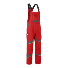 K&Uuml;BLER WORKWEAR K&uuml;bler Latzhose ACTIVIQ cotton+ HIGH PSA 2 mittelrot/anthrazit 98 ; K&uuml;bler Workwear (3255 3421-5597-98)