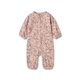Jumpsuit Wheat "Wheat Jumpsuit L/S Felizia", M&auml;dchen, Gr. 74, rosa (rose powder flowers), 95% Baumwolle (Bio), 5% Elasthan, normal, Overalls Jumpsuit