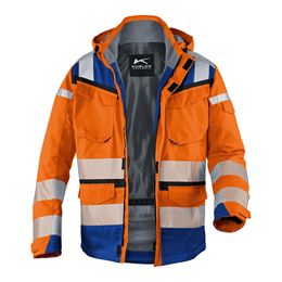 K&Uuml;BLER WORKWEAR K&uuml;bler PSA Reflectiq Jacke 1307 warnorange/kbl.blau XXL ; K&uuml;bler Workwear (1307 8332-3746-XXL)