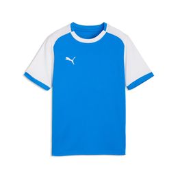 Fu&szlig;balltrikot Puma "TEAMLIGA26 MATCHDAY JERSEY JR", M&auml;dchen, Gr. 128, electro royal, Puma wei&szlig;, Puma wei&szlig;, Interlock, Obermaterial: 100% Polyester, unifarben, regular fit normal, Rundhals, Trikots Fu&szlig;balltrikot, Fu&szlig;balltrikot, mit Rundhalsausschnitt, Kurzarm