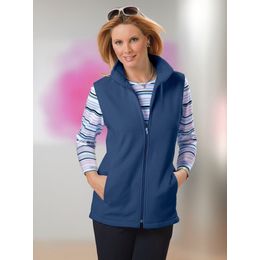 Fleeceweste Classic Basics, Damen, Gr. 38, blau (nachtblau), 100% Polyester, unifarben, Westen Fleeceweste