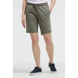 Sporthose SOCCX, Damen, Gr. L, Normalgr&ouml;&szlig;en, faded olive, Sweatware, Material: 50% Baumwolle, 50% Polyester, bedruckt, regular fit knielang, Hosen Sporthose, mit Elastikbund und Kordel