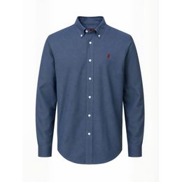 Langarmhemd MCS "MCS Shirt MCGreg", Herren, Gr. L, Normalgr&ouml;&szlig;en, schwarz sapphire, Obermaterial: 97% Baumwolle, 3% Elasthan, Hemden