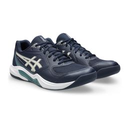 Tennisschuh asics "GEL-DEDICATE 9 INDOOR", Herren, Gr. 42,5, midnight, oatmeal, Synthetik, Schuhe, f&uuml;r Teppichb&ouml;den