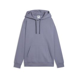 Hoodie Puma "Essentials Fleece Relaxed Hoodie Damen", Damen, Gr. L, gray sky, Obermaterial: 34% Polyester, 66% Baumwolle. Kapuzenfutter: 100% Baumwolle. Rippe: 3% Elasthan, 97% Baumwolle, relaxed fit, Sweatshirts Hoodie