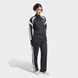 Trainingsanzug adidas Sportswear "W TEAMSPORT TS", Damen, Gr. S, schwarz, wei&szlig;, Obermaterial: 100% Polyester, Sportanz&uuml;ge Trainingsanzug