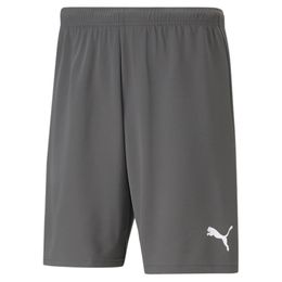 Trainingsshorts Puma "TEAMRISE SHORT", Herren, Gr. L, N-Gr, smoked pearl, Puma wei&szlig;, Netz, Obermaterial: 100% Polyester, unifarben, regular fit normal, Hosen, atmungsaktives Material, mit DryCELL Technologie, elastischer Bund