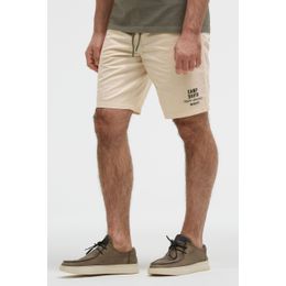 Sporthose CAMP DAVID, Herren, Gr. L, Normalgr&ouml;&szlig;en, beige, Twill, Material: 100% Baumwolle, unifarben, regular fit knielang, Hosen Sporthose, mit Elastikbund & seitlichen Taschen