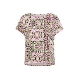 Kurzarmshirt Brax "Style CAELEN S", Damen, Gr. 36, lila, 47% Baumwolle, 47% Modal, 6% Elasthan, Rundhals, Shirts