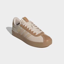 Sneaker adidas Sportswear "VL COURT 3.0", Damen, Gr. 39, crystal linen, magic beige, gold metallic, Synthetik, Textil, Schuhe Sneaker, inspiriert vom Design des adidas samba