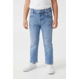 Straight-Jeans KIDS Only "KMGVALENTINE ST JEANS DNM AZG777 NOOS", M&auml;dchen, Gr. 92, N-Gr, blau (medium blau denim), Denim/Jeans, Obermaterial: 99% Baumwolle, 1% Elasthan, unifarben, gerade normal, Jeans Straight-Jeans