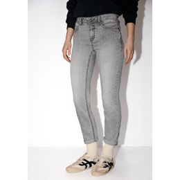 Comfort-fit-Jeans STREET ONE STUDIO, Damen, Gr. 25, L&auml;nge 28, grau washed, Jeans, 72% Baumwolle, 27% Polyester, 1% Elasthan, unifarben, kn&ouml;chelfrei, Jeans, Middle Waist