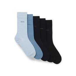Basicsocken BOSS, Herren, Gr. 39-42, open miscellaneous 980, Baumwollmischung, elastisch, Socken, aus Baumwoll-Mix im F&uuml;nferpack