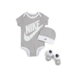 Erstausstattungspaket Nike Sportswear "FUTURA LOGO", M&auml;dchen, Gr. 0-6 M (56/68), grau (grau, meliert), Obermaterial: 60% Baumwolle, 40% Polyester, KOB Set-Artikel Erstausstattungspaket, f&uuml;r Babys