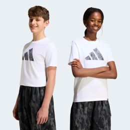 T-Shirt adidas Sportswear "CAMO GRAFIK KIDS", Jungen, Gr. 128, wei&szlig;, Obermaterial: 100% Baumwolle, Shirts T-Shirt