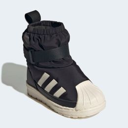 Winterstiefel adidas originals "ADIDAS SUPERSTAR 360 F&Uuml;R KINDER", Kinder, Gr. 21, core schwarz, wonder wei&szlig;, carbon, Synthetik, Textil, Schuhe Winterstiefel, Winterschuhe, Winterboots, Snowboots, f&uuml;r Kinder