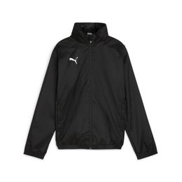 Trainingsjacke Puma "TEAMGOAL ALLWEATHER JACKET JR", Kinder, Gr. 140, Puma schwarz, Puma wei&szlig;, Rippware, Obermaterial: 100% Polyamid, unifarben, regular fit normal, Jacken Trainingsjacke, modernes Design, leistungsstarke Materialien, Allwetterjacke