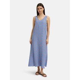 Smith & Soul Sommerkleid SMITH & SOUL, Damen, Gr. L, US-Gr&ouml;&szlig;en, indigo, Web, Material: 100% Viskose, bedruckt, gemustert, regular fit Midi, V-Ausschnitt, normaler Saum, Kleider Sommerkleid, mit Taschen