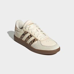 Sneaker adidas Sportswear "BREAKNET SLEEK KIDS", M&auml;dchen, Gr. 36, cream wei&szlig;, cardboard, sand strata, Leder, Synthetik, Schuhe Sneaker, f&uuml;r Kinder & Jugendliche