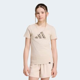 T-Shirt adidas Sportswear "JG ANIMAL T", M&auml;dchen, Gr. 128, crystal linen, Obermaterial: 100% Baumwolle, Rundhals, Shirts T-Shirt