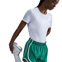T-Shirt Nike "W NK TEMPO DF SS TOP", Damen, Gr. M, wei&szlig;, reflective, Obermaterial: 100% Polyester, Shirts T-Shirt, sportliche Schnittform, reflektierendes Logo, atmungsaktiv