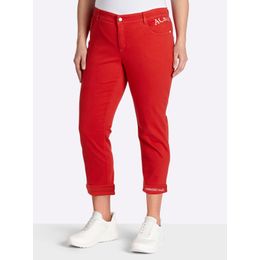 Ascari sheego Gro&szlig;e Gr&ouml;&szlig;en 5-Pocket-Jeans mit Push-up-Effekt, rot, Gr&ouml;&szlig;e 44 - Damen